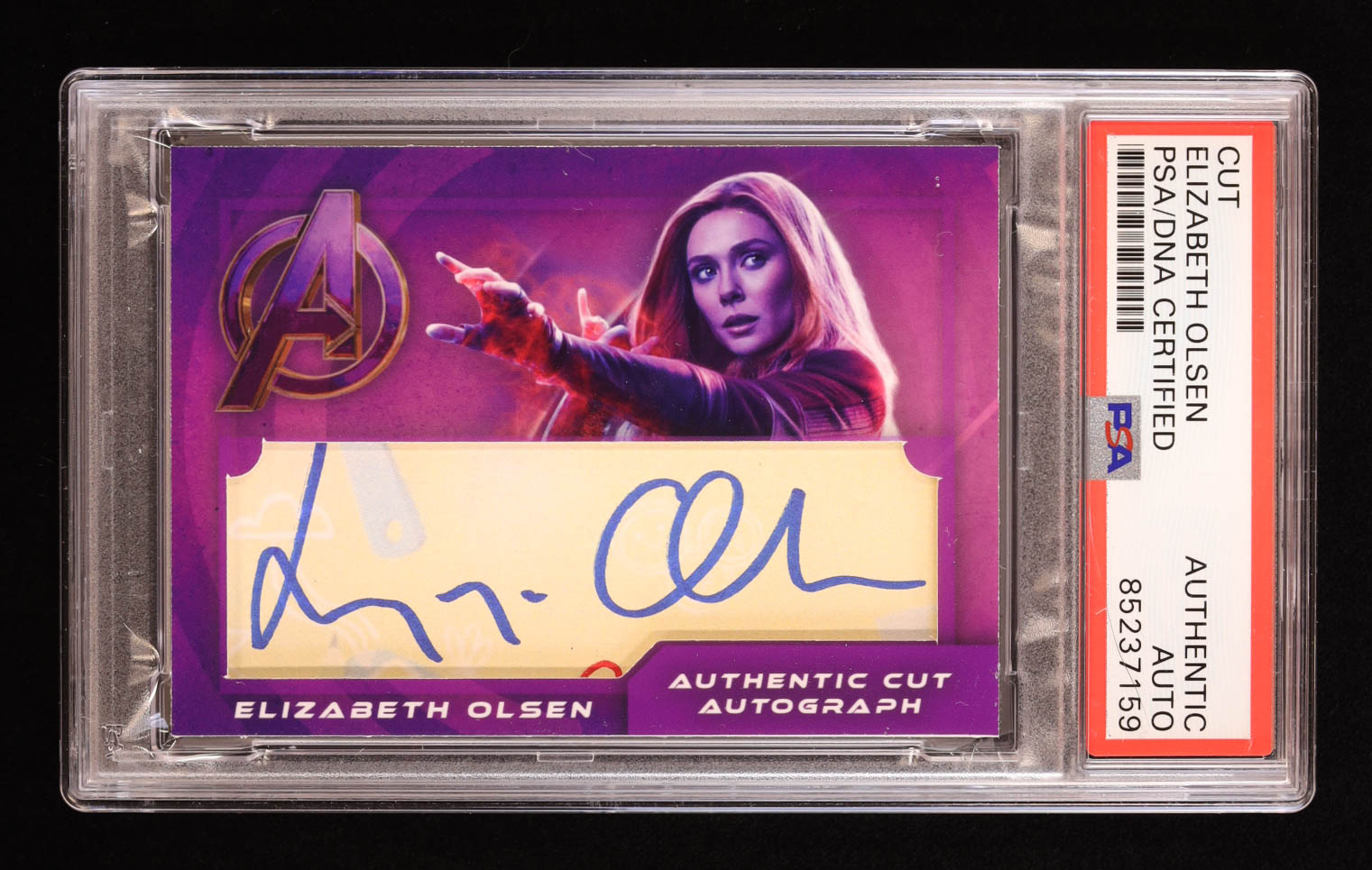 Elizabeth Olsen Signed "Avengers" Custom Trading Card (PSA) | Pristine ...