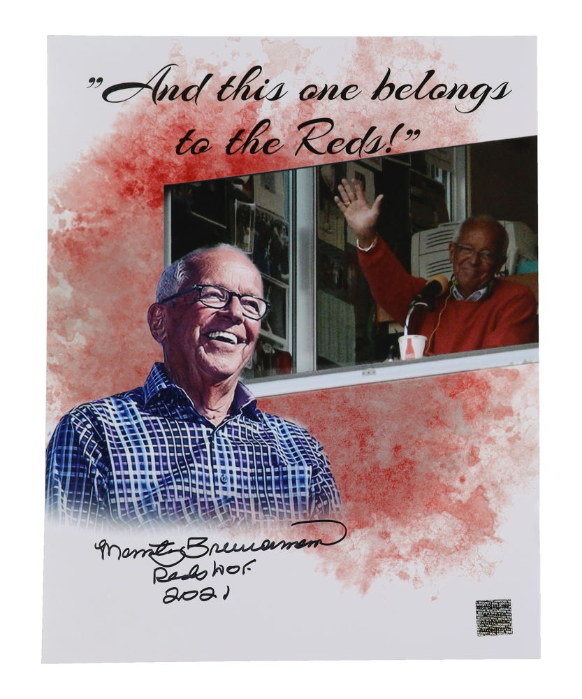 Marty Brennaman Signed 11x14 Photo Inscribed "Reds HOF 2021" (Playball ...