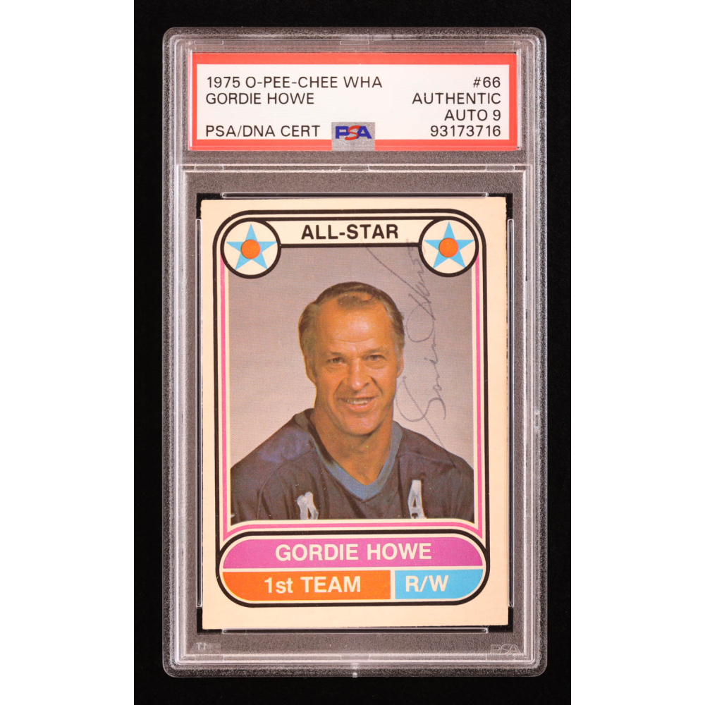 Gordie Howe Signed 1975-76 O-Pee-Chee WHA #66 AS (PSA | Autograph Grade ...