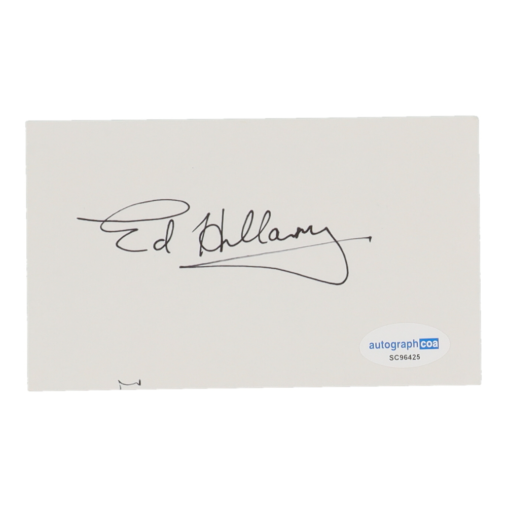 Edmund Hillary Signed 3x5 Index Card (ACOA) | Pristine Auction