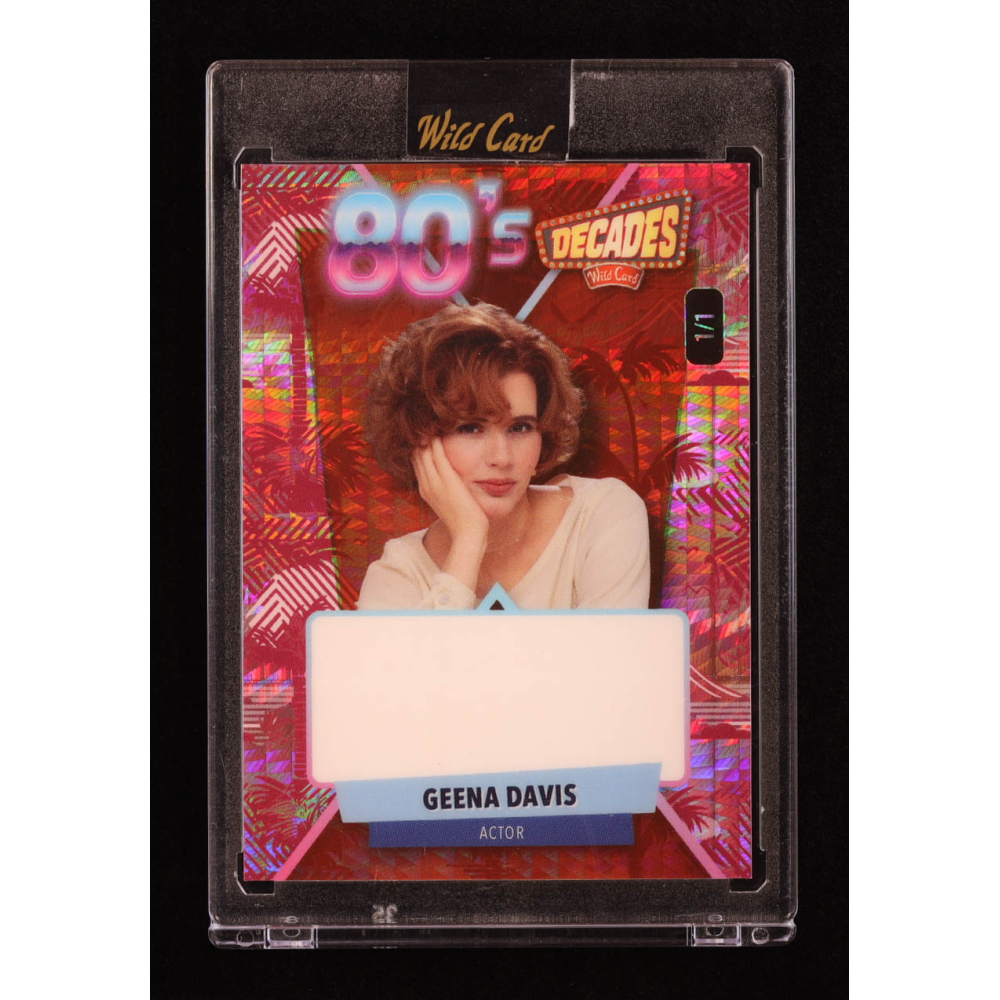Geena Davis 2024 Wild Card 80's Decades Autograph Pink Hyper Pre ...