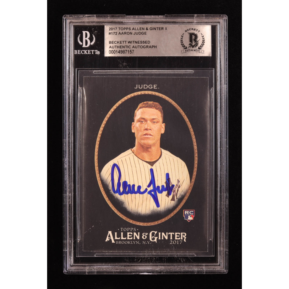 Aaron Judge Signed 2017 Topps Allen and Ginter X #172 RC (BGS ...