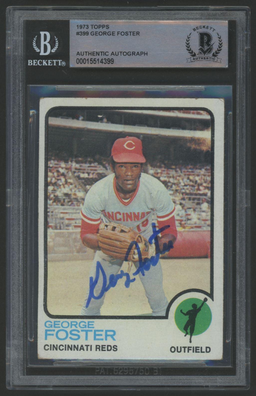 George Foster Signed 1973 Topps #399 (BGS) | Pristine Auction