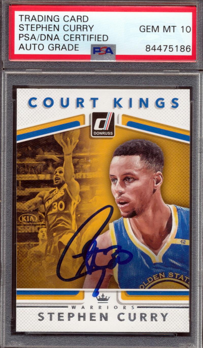 Stephen Curry Signed 2017-18 Donruss Court Kings #35 (PSA | Autograph ...