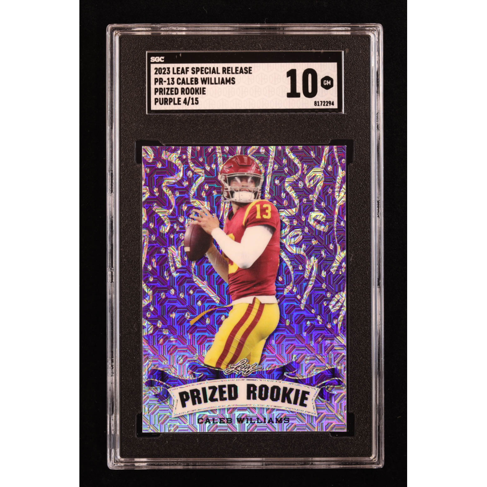 Caleb Williams 2023 Leaf Metal Special Release Prized Rookie Mojo ...