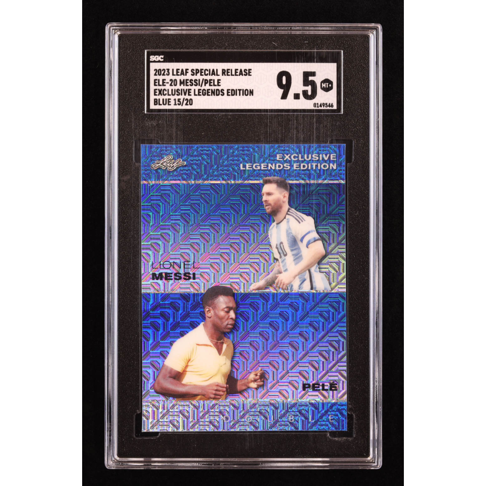 Lionel Messi / Pele 2023 Leaf Special Release Exclusive Legends Edition ...