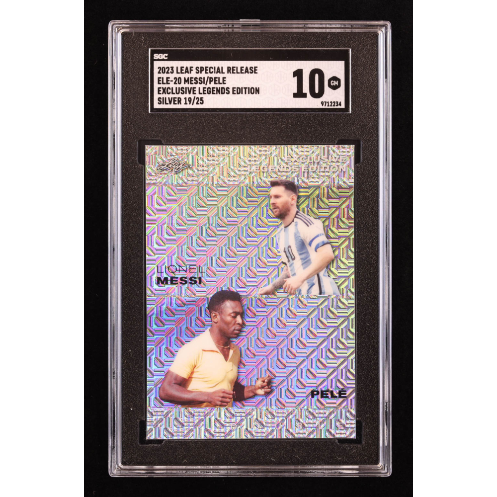 Lionel Messi / Pele 2023 Leaf Special Release Exclusive Legends Edition ...