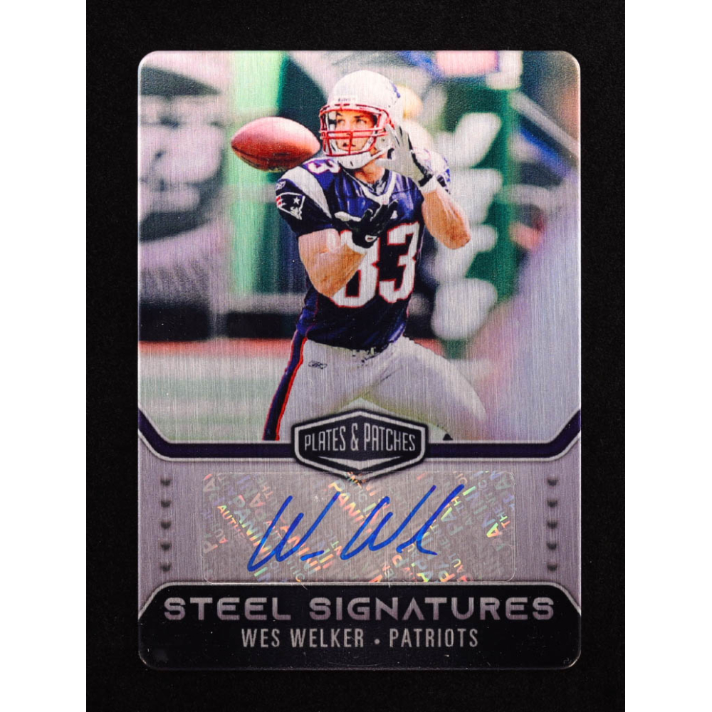 Wes Welker 2023 Panini Plates and Patches Steel Signatures #14 #10/25 ...