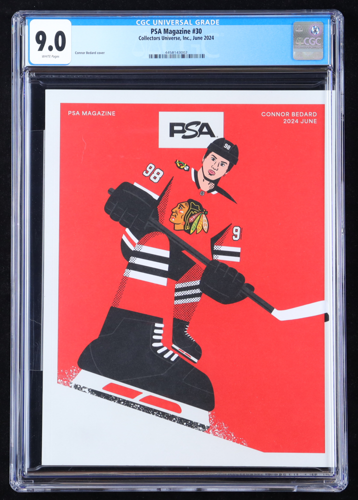 Connor Bedard 2024 PSA Magazine Issue #30 (CGC 9.0) | Pristine Auction