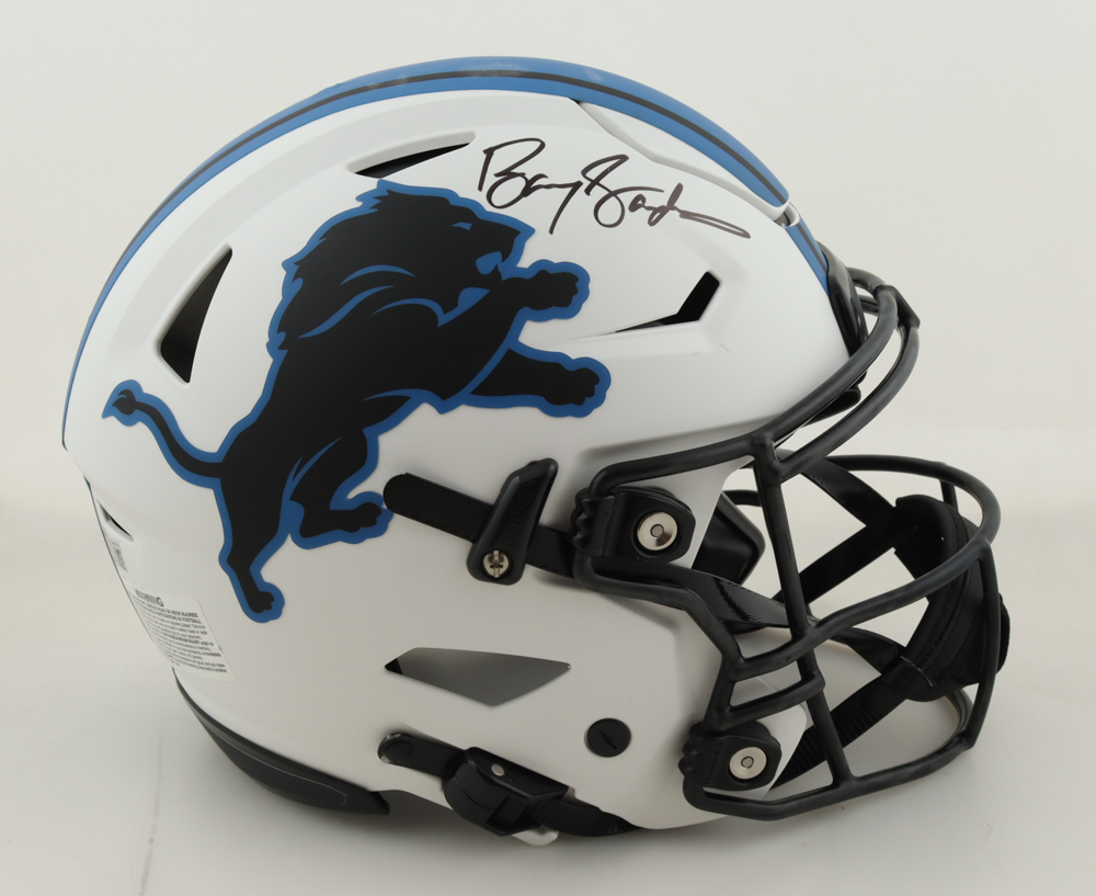 Barry Sanders Signed Lions Full-Size Authentic Lunar Eclipse Alternate ...