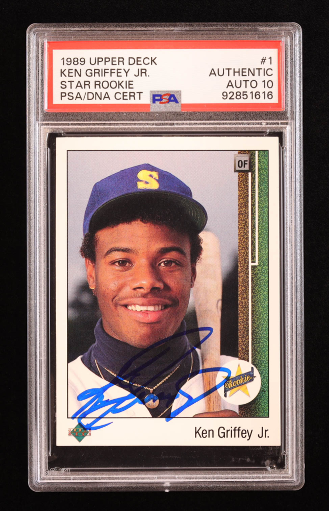 Ken Griffey Jr. Signed 1989 Upper Deck #1 RC (PSA | Autograph Graded ...