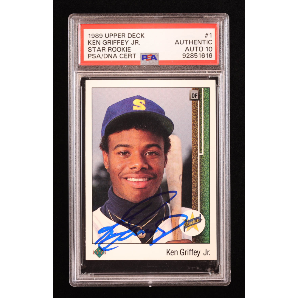 Ken Griffey Jr. Signed 1989 Upper Deck #1 RC (PSA | Autograph Graded ...