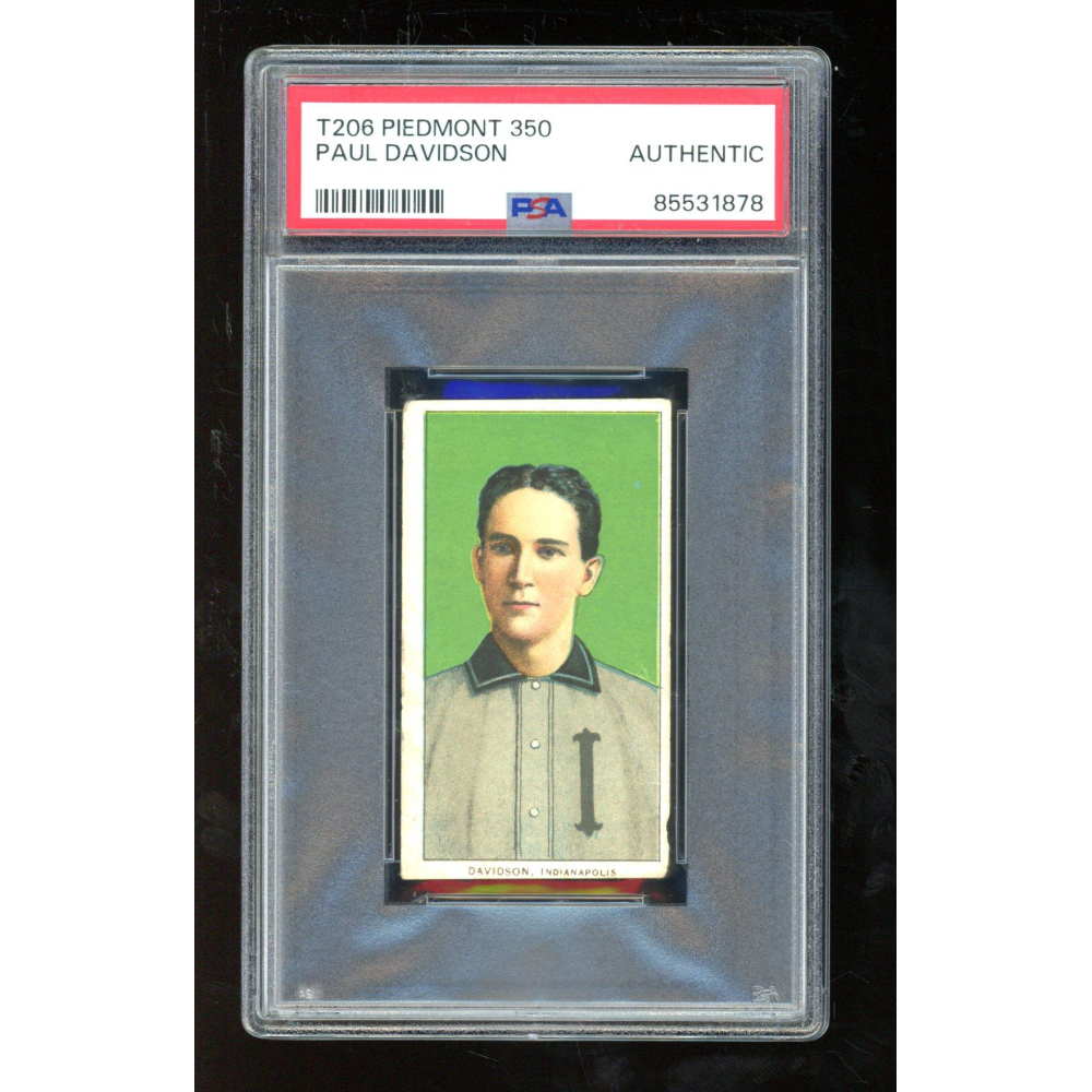 Paul Davidson 1909 T206 Piedmont (PSA A) | Pristine Auction