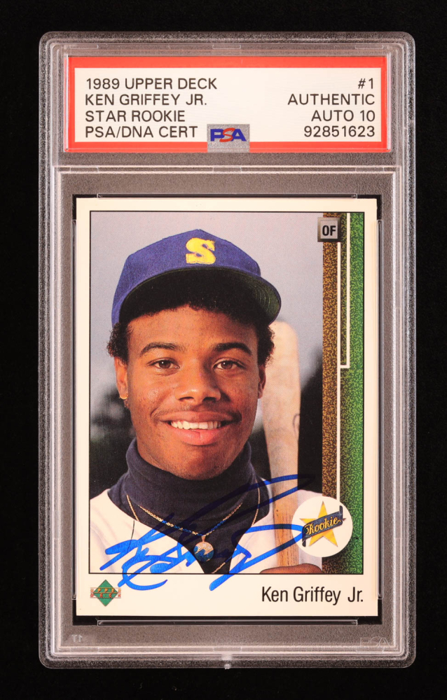 Ken Griffey Jr. Signed 1989 Upper Deck #1 RC (PSA | Autograph Graded ...