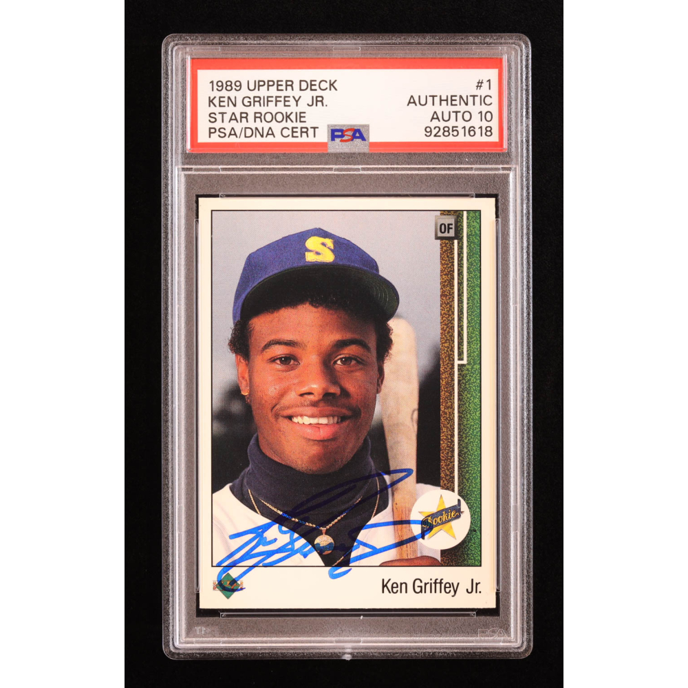 Ken Griffey Jr. Signed 1989 Upper Deck #1 RC (PSA | Autograph Graded ...