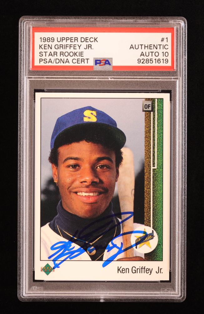 Ken Griffey Jr. Signed 1989 Upper Deck #1 RC (PSA | Autograph Graded ...
