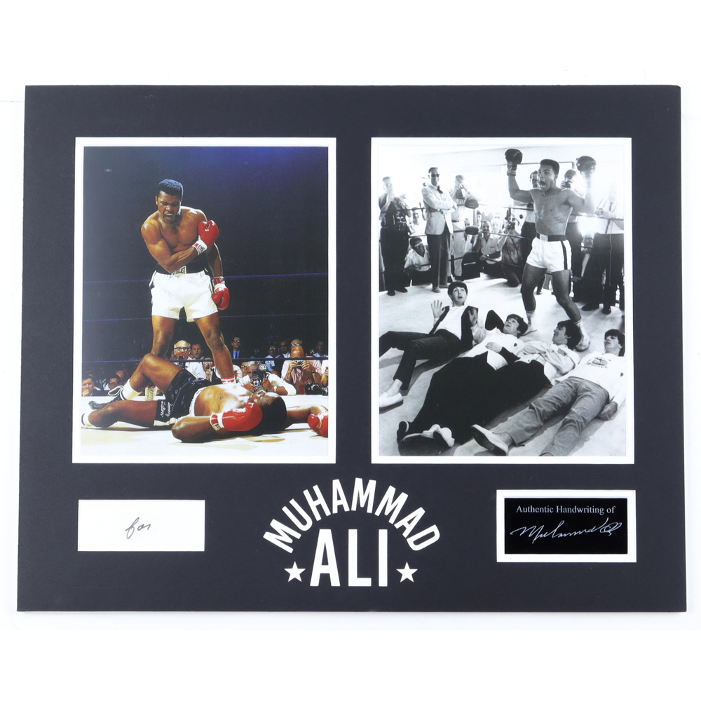Muhammad Ali Custom Matted Display with Original Handwriting from Ali ...