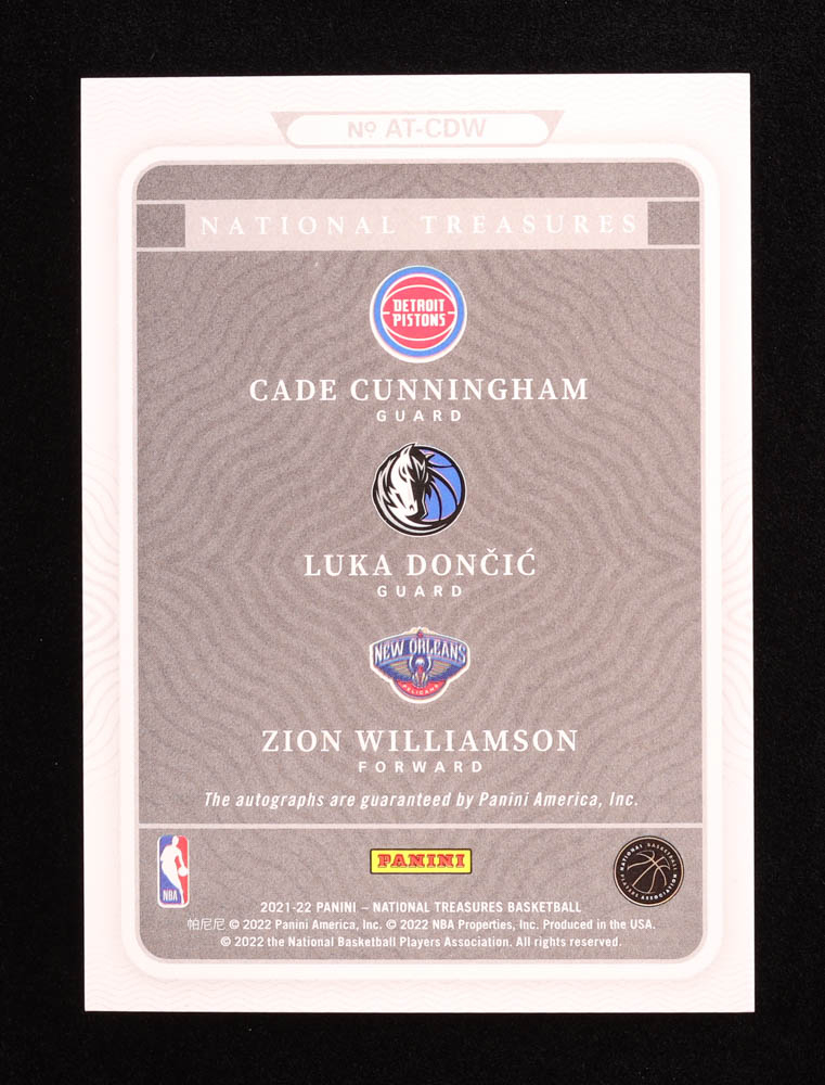 Luka Doncic / Zion Williamson / Cade Cunningham 2021-22 National ...