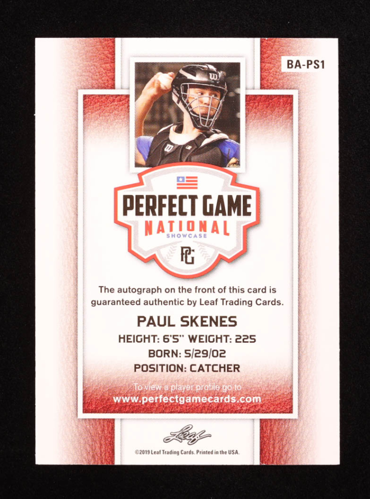 Paul Skenes 2019 Leaf Perfect Game National Showcase Autographs #BAPS1 ...