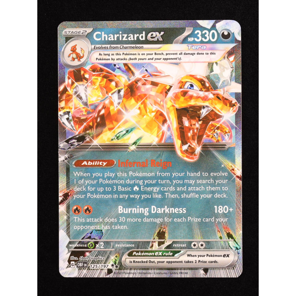 Charizard EX 2023 Pokemon Scarlet and Violet Obsidian Flames #125 ...