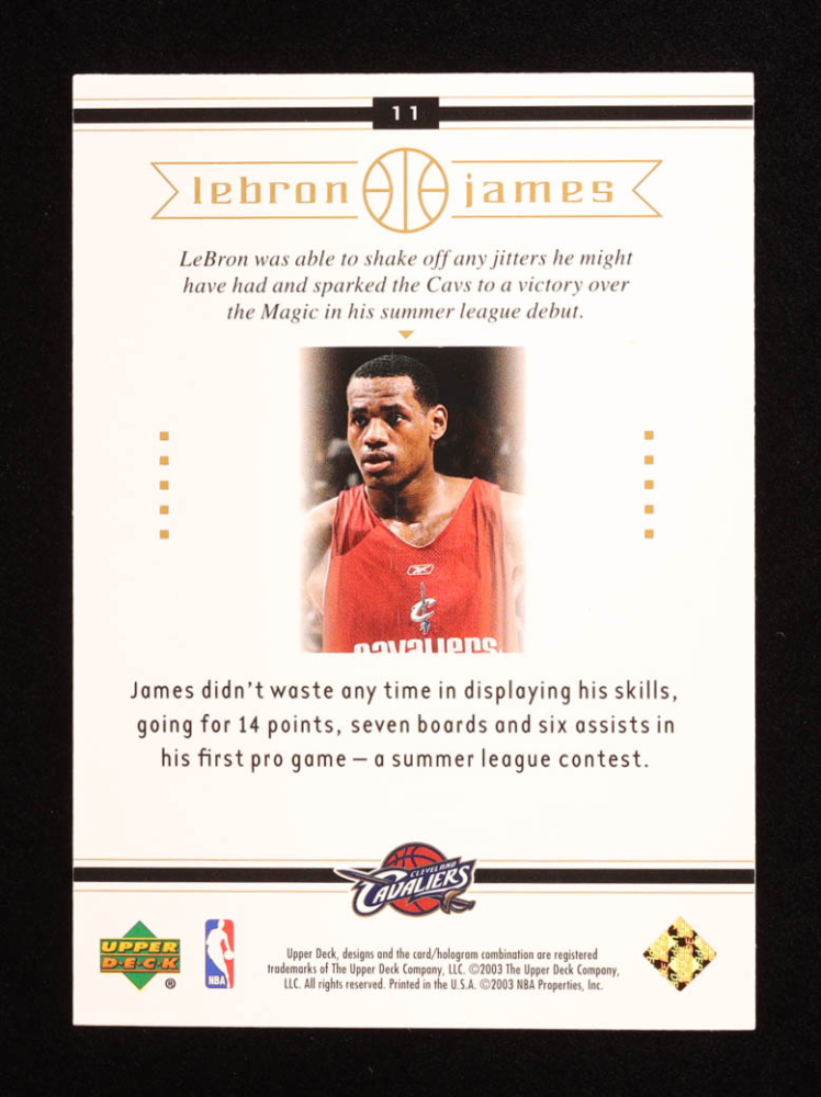 LeBron James 2003 Upper Deck LeBron James Box Set #11 Preps to the Pros ...