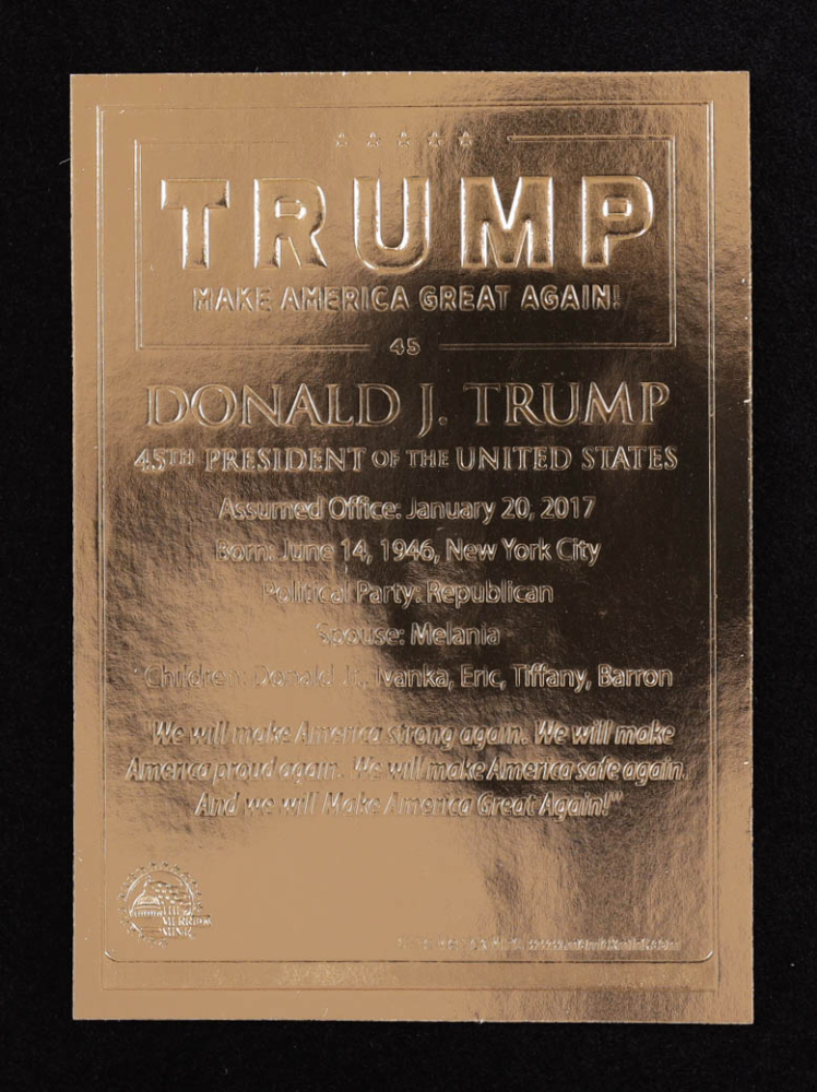 Donald Trump 2021 Merrick Mint For President 2024 Red Signature Series ...