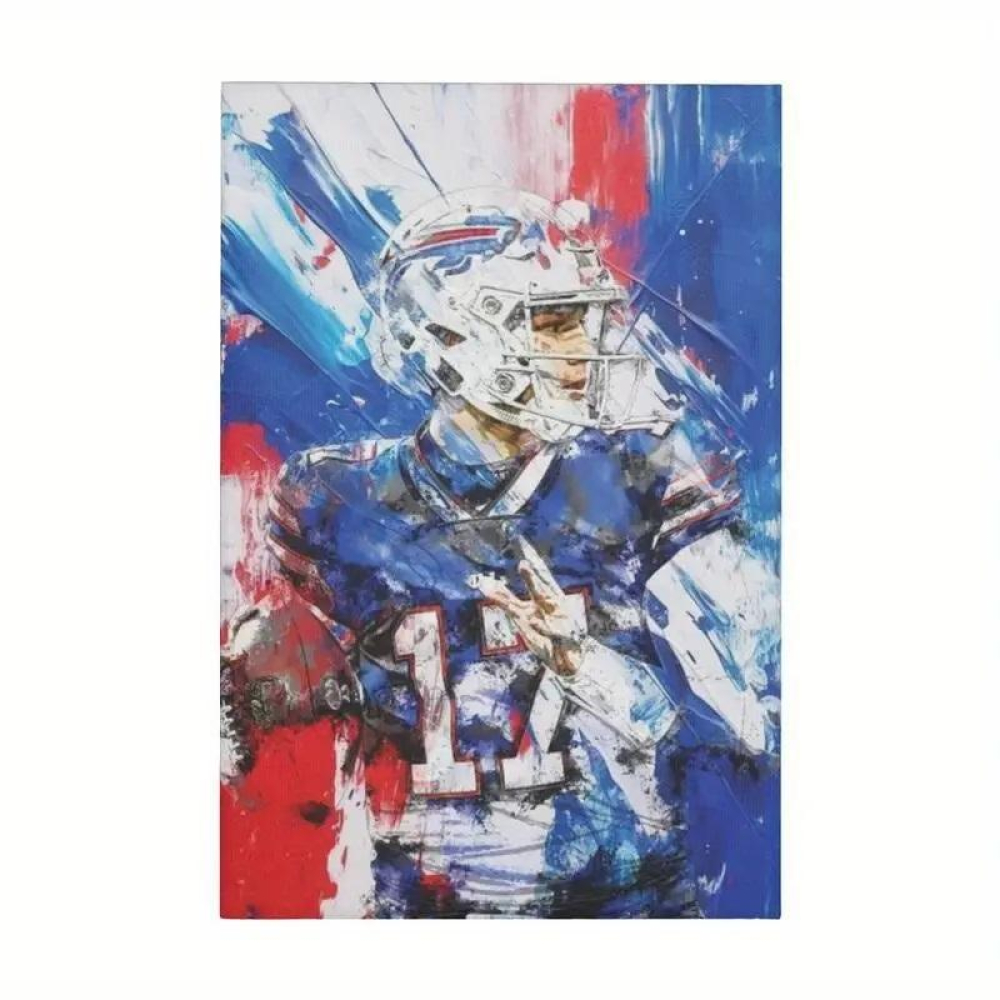 Josh Allen Bills 12x18 Photo On Rolled Canvas | Pristine Auction