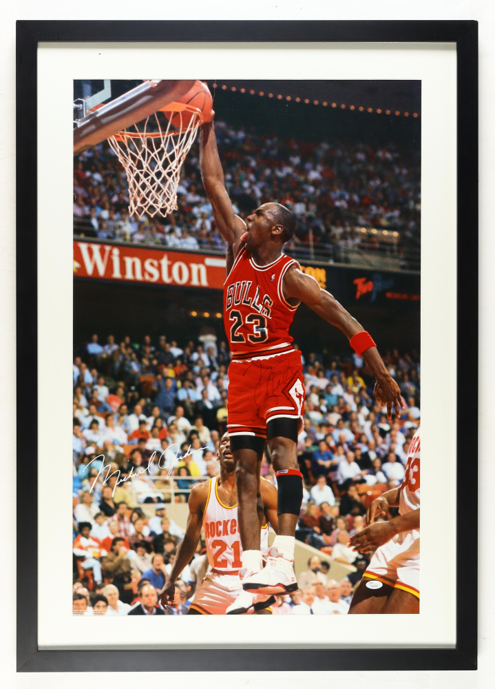 Michael Jordan Signed Bulls Custom Framed Photo (JSA Hologram) | Pristine Auction