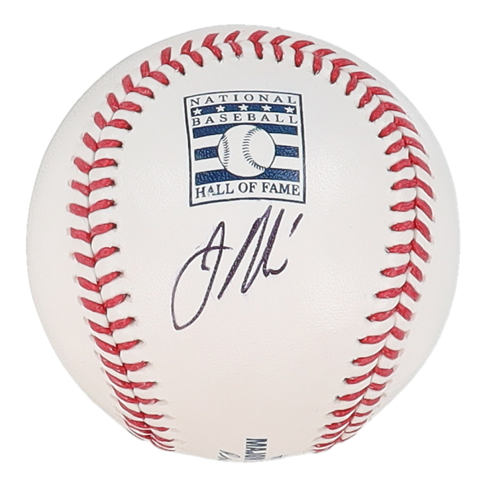 Joe Mauer Signed OML Hall Of Fame Logo Baseball (Beckett) | Pristine ...