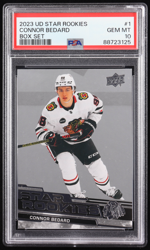 Connor Bedard 2023-24 Upper Deck Star Rookies #1 RC (PSA 10) | Pristine ...