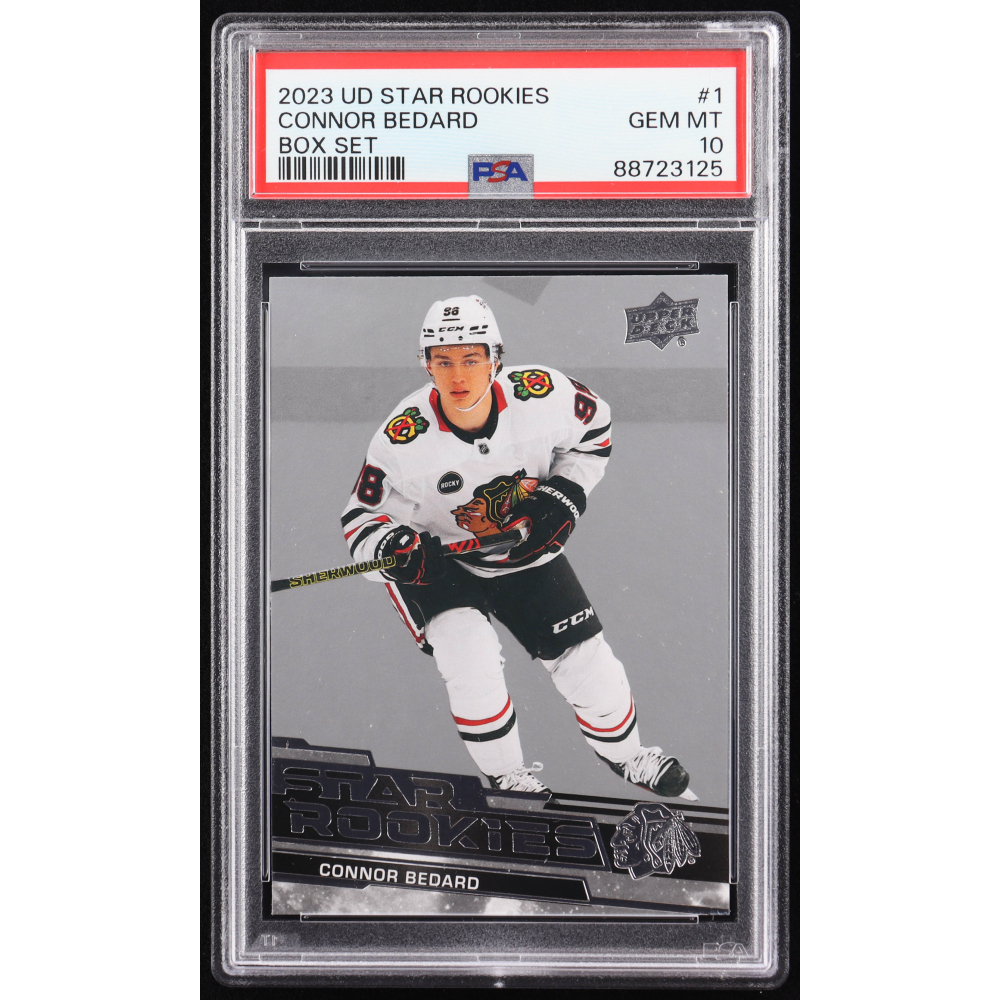 Connor Bedard 2023-24 Upper Deck Star Rookies #1 RC (PSA 10) | Pristine ...