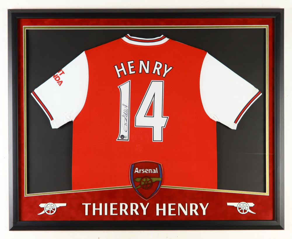 Thierry Henry Signed Arsenal FC Custom Framed Jersey (Beckett ...
