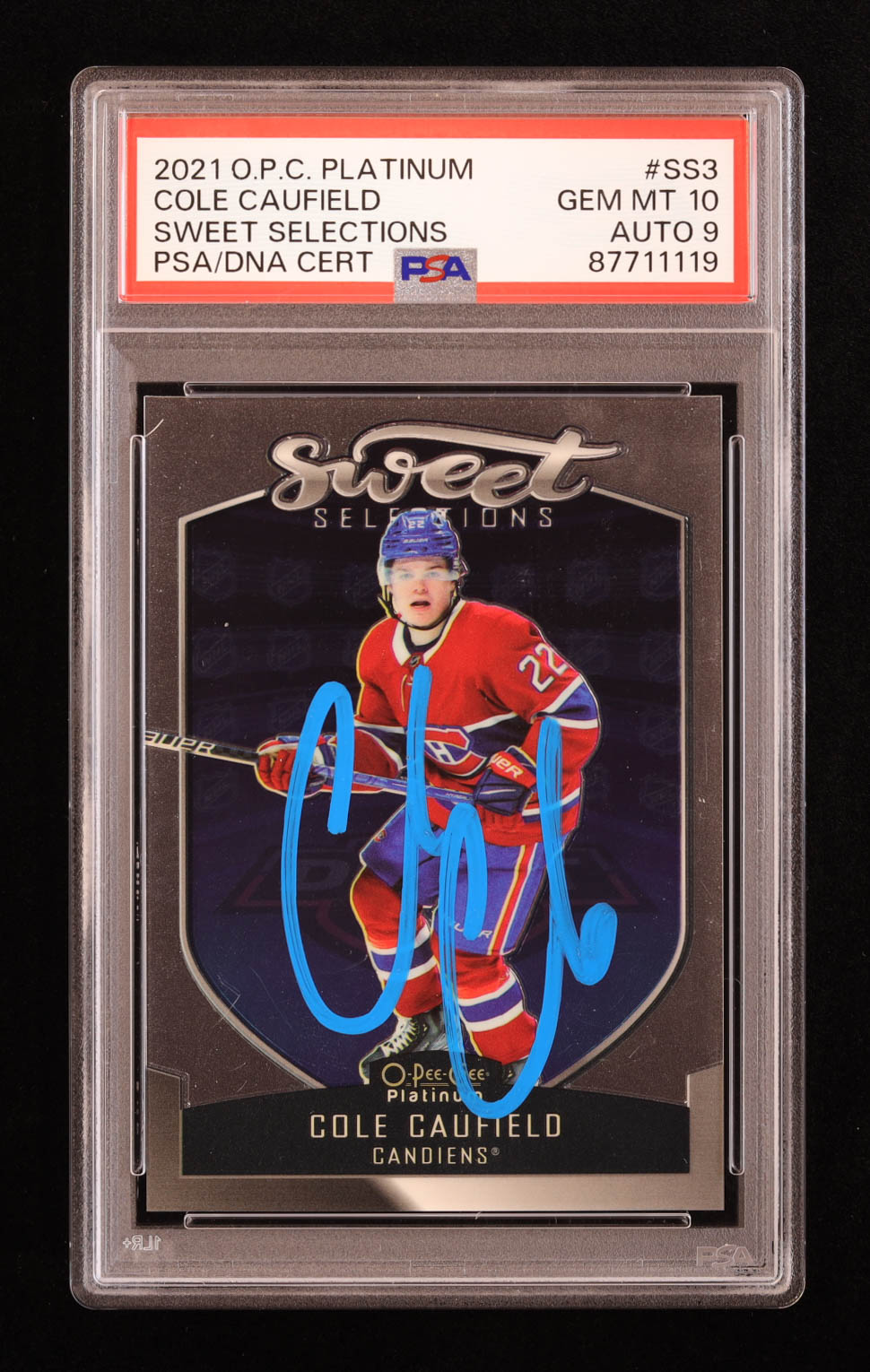 Cole Caufield Signed 2021-22 O-Pee-Chee Platinum Sweet Selections #SS3 ...