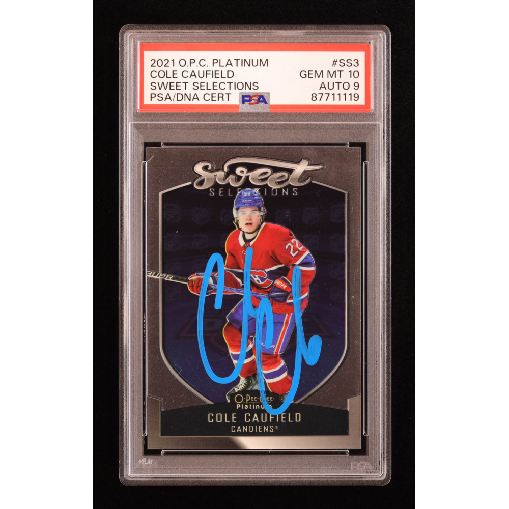 Cole Caufield Signed 2021-22 O-Pee-Chee Platinum Sweet Selections #SS3 ...