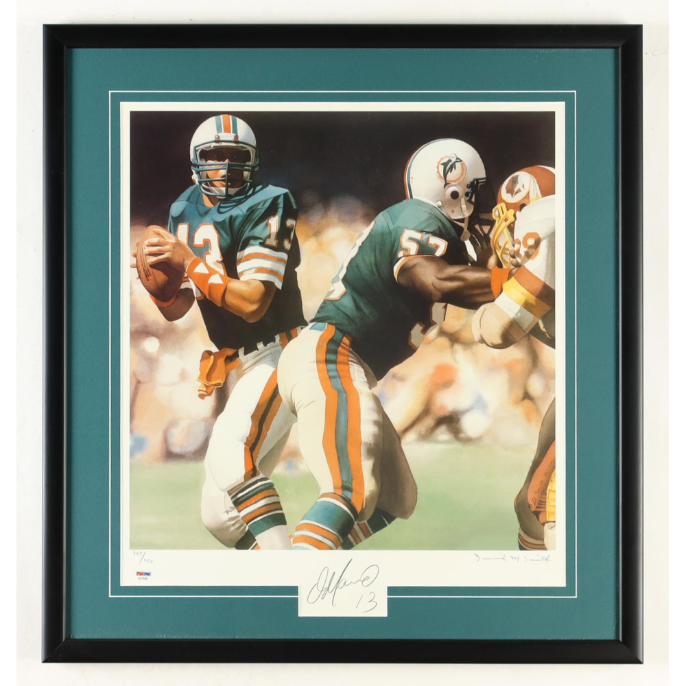 Dan Marino Signed LE Dolphins Custom Framed Lithograph Display (PSA ...