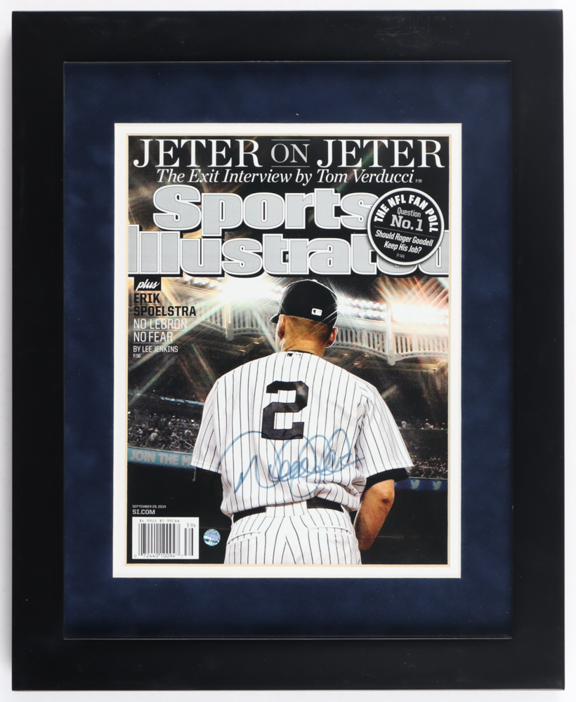 Derek Jeter Signed 2014 Custom Framed Sports Illustrated Full Magazine ...