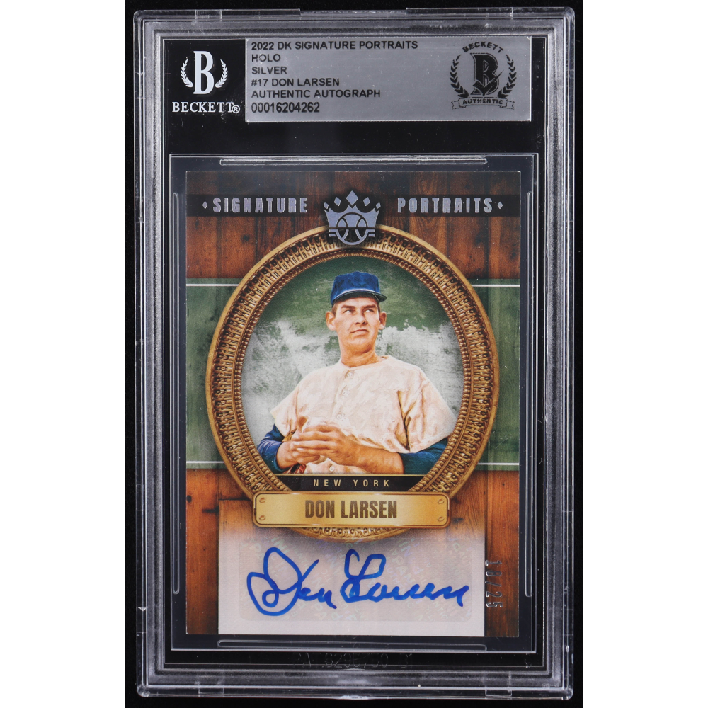 Don Larsen 2022 DK Signature Portraits Holo Silver #17 #18/25 (BGS ...