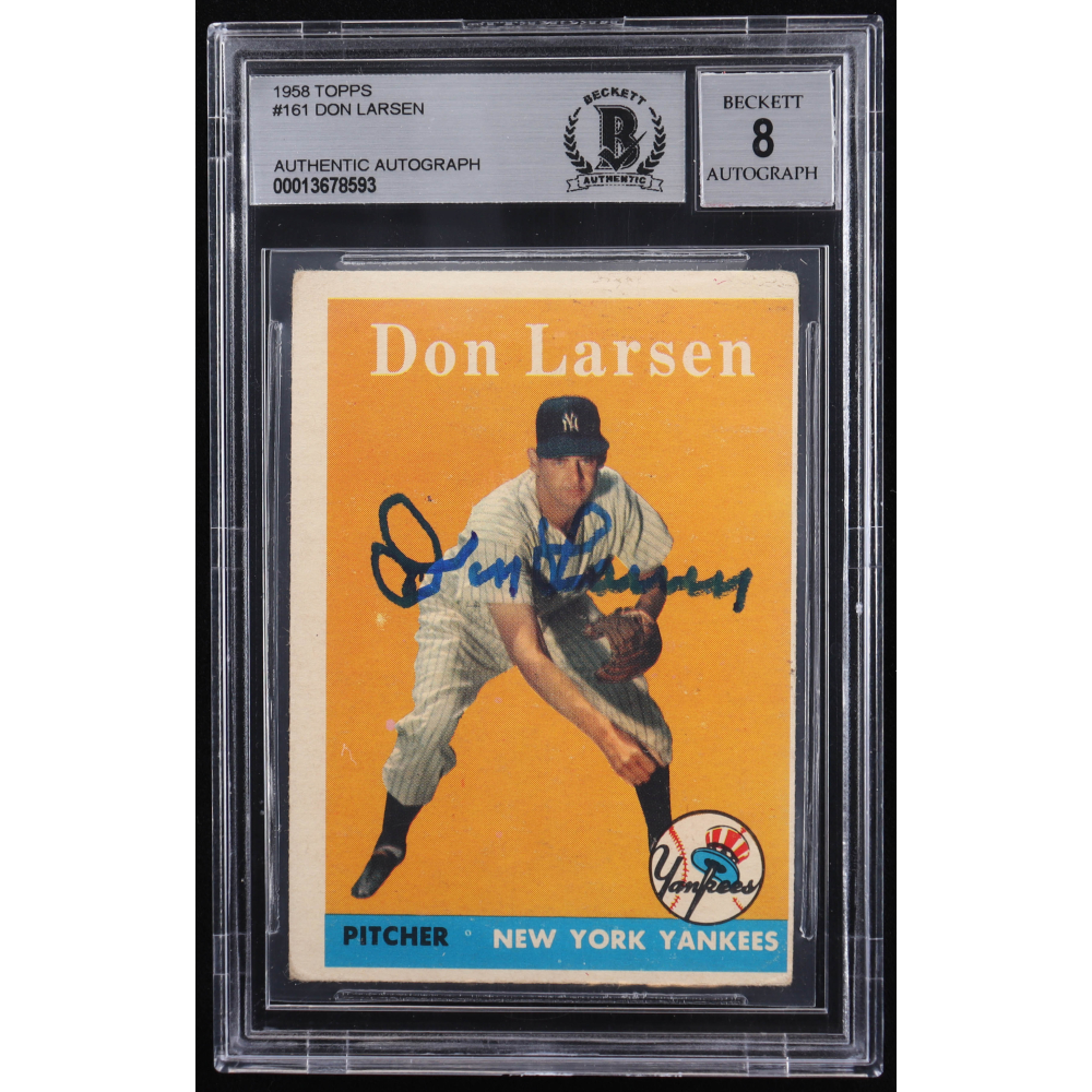 Don Larsen Signed 1958 Topps #161 (BGS | Auto 8) | Pristine Auction