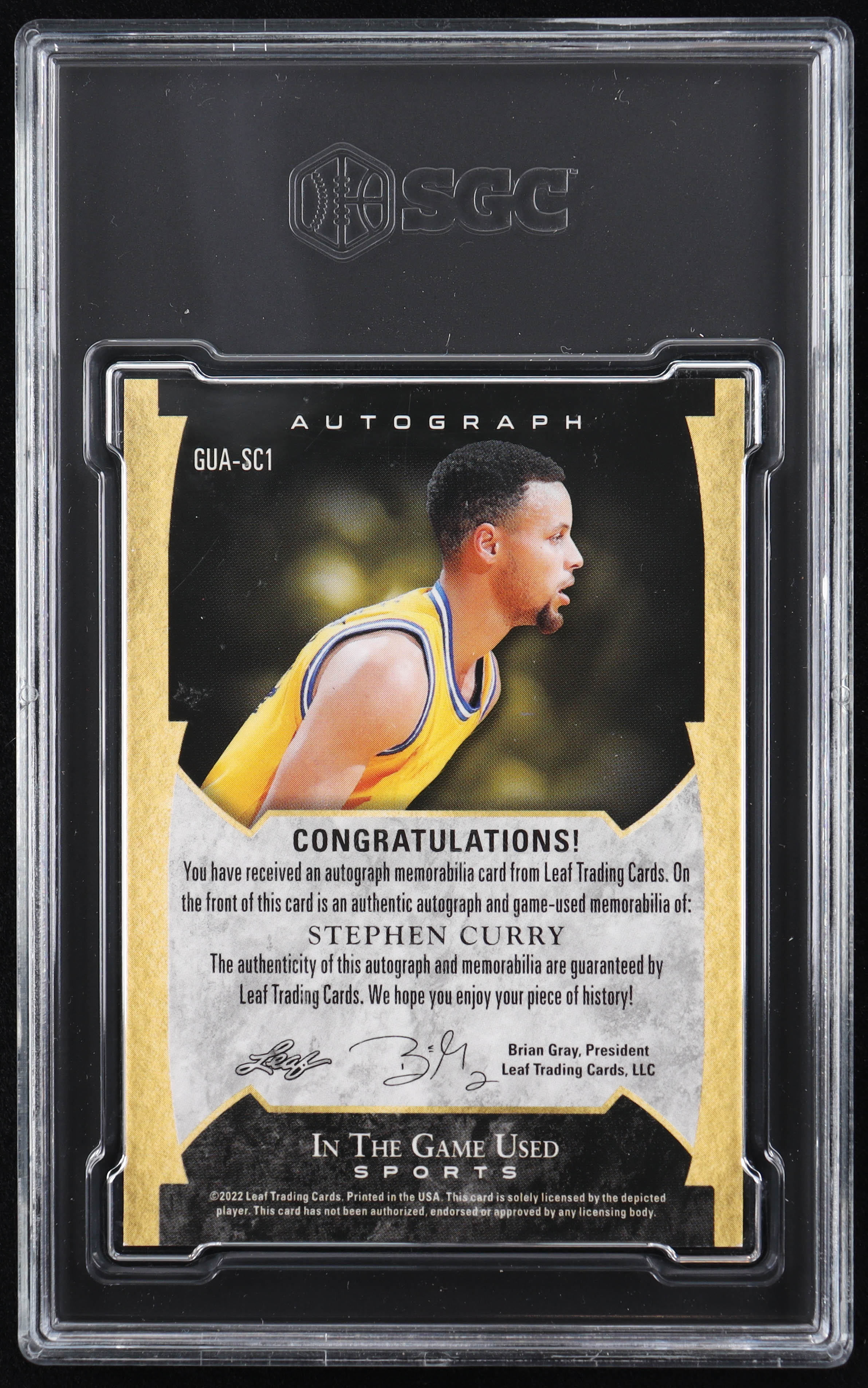Stephen Curry 2022 ITG Used Sports Autograph Material Red Pattern # ...
