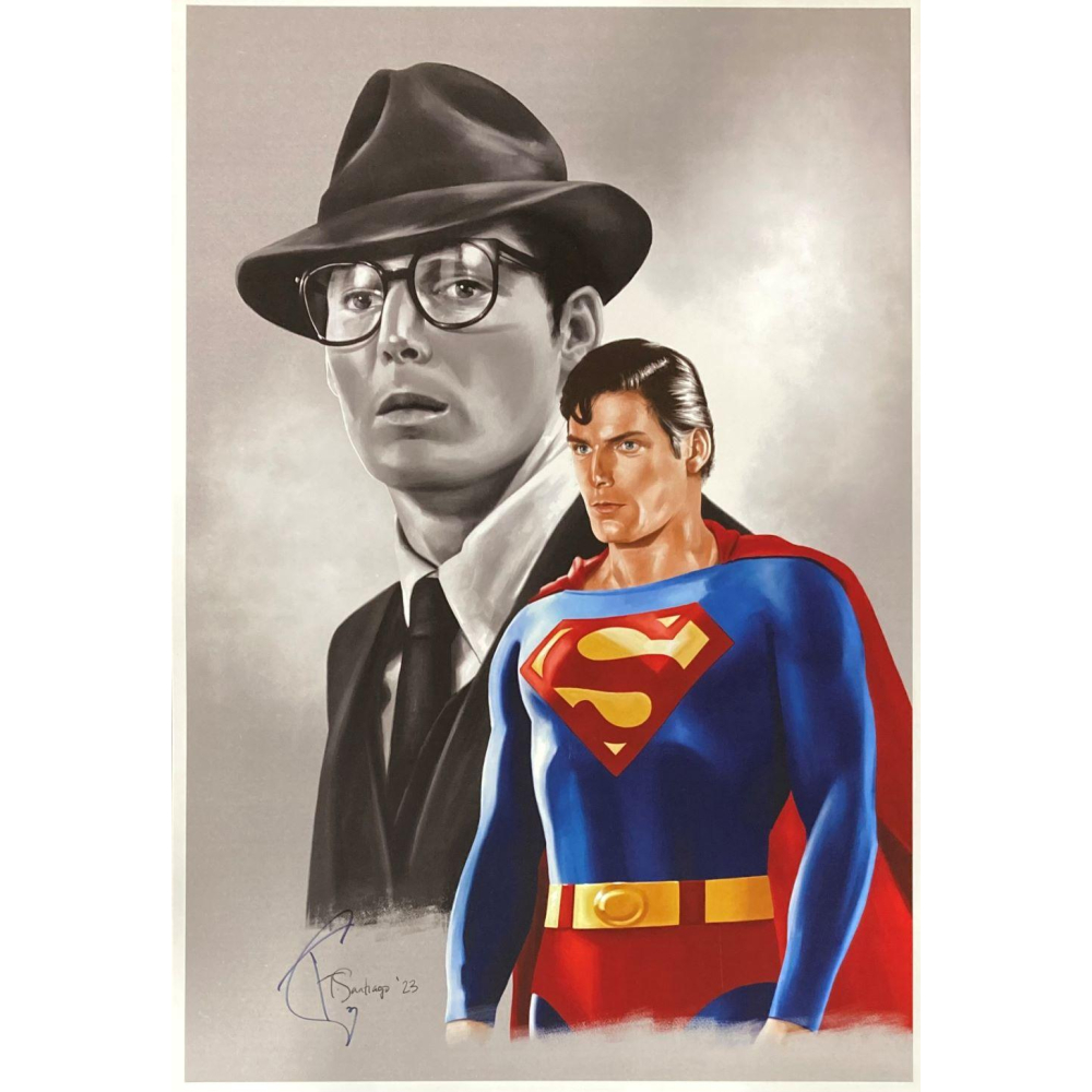 "Superman" 13x19 Signed Lithograph by Tony Santiago (Sports Integrity) | Pristine Auction