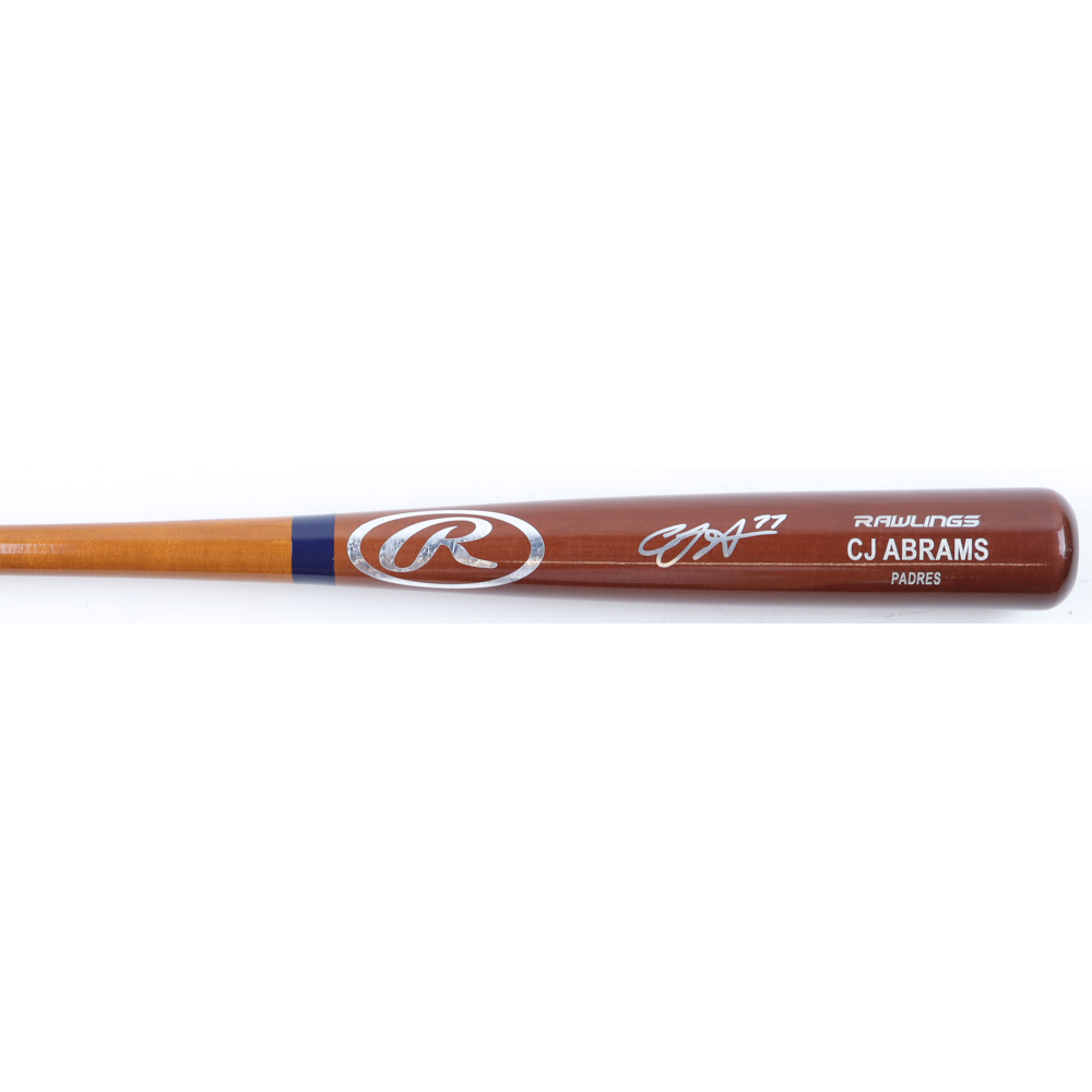 CJ Abrams Signed Rawlings Padres Player Model Baseball Bat (Beckett ...