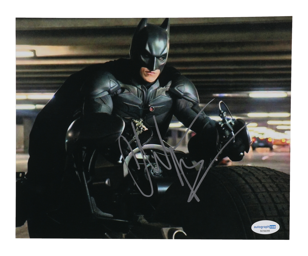 Christian Bale Signed "The Dark Knight" 8x10 Photo (AutographCOA ...