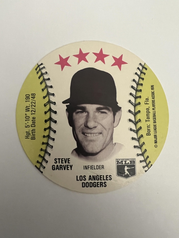 Steve Garvey Dodgers 1976 Disc Card | Pristine Auction
