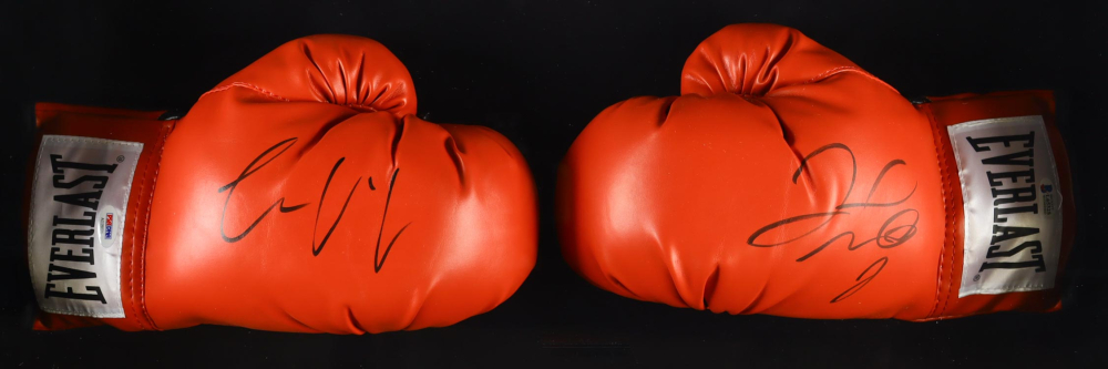 Floyd Mayweather Jr. & Conor McGregor Signed Custom Shadowbox Framed ...