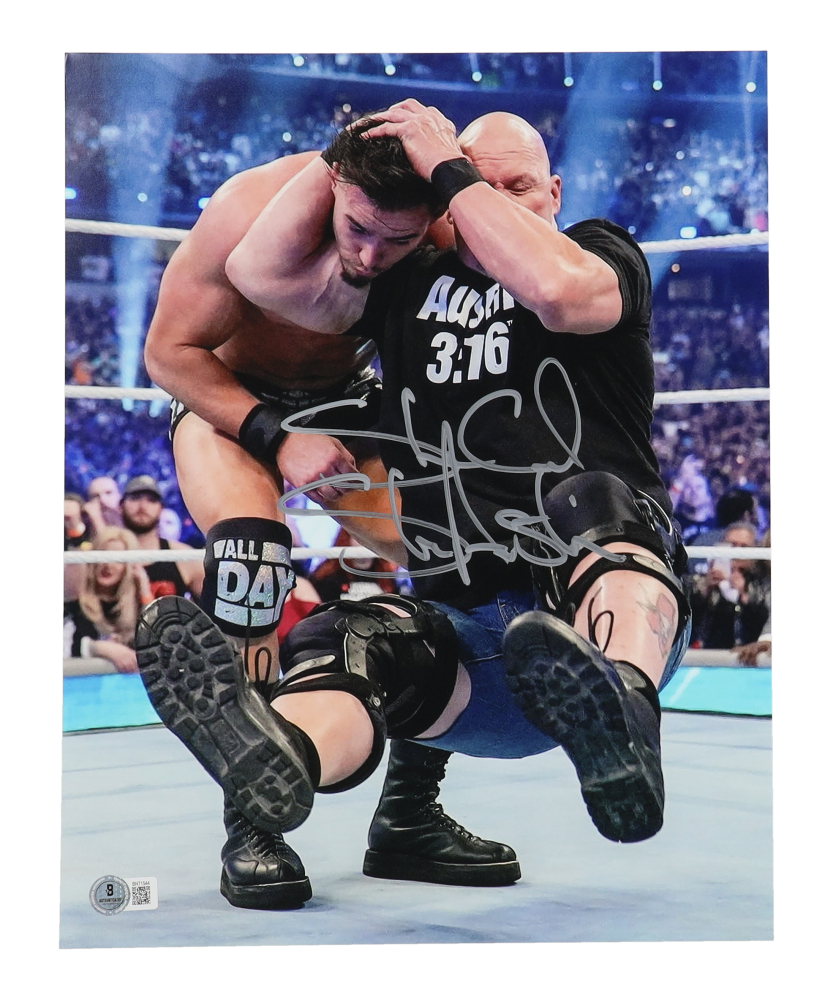 "Stone Cold" Steve Austin Signed WWE 11x14 Photo (Beckett) | Pristine ...