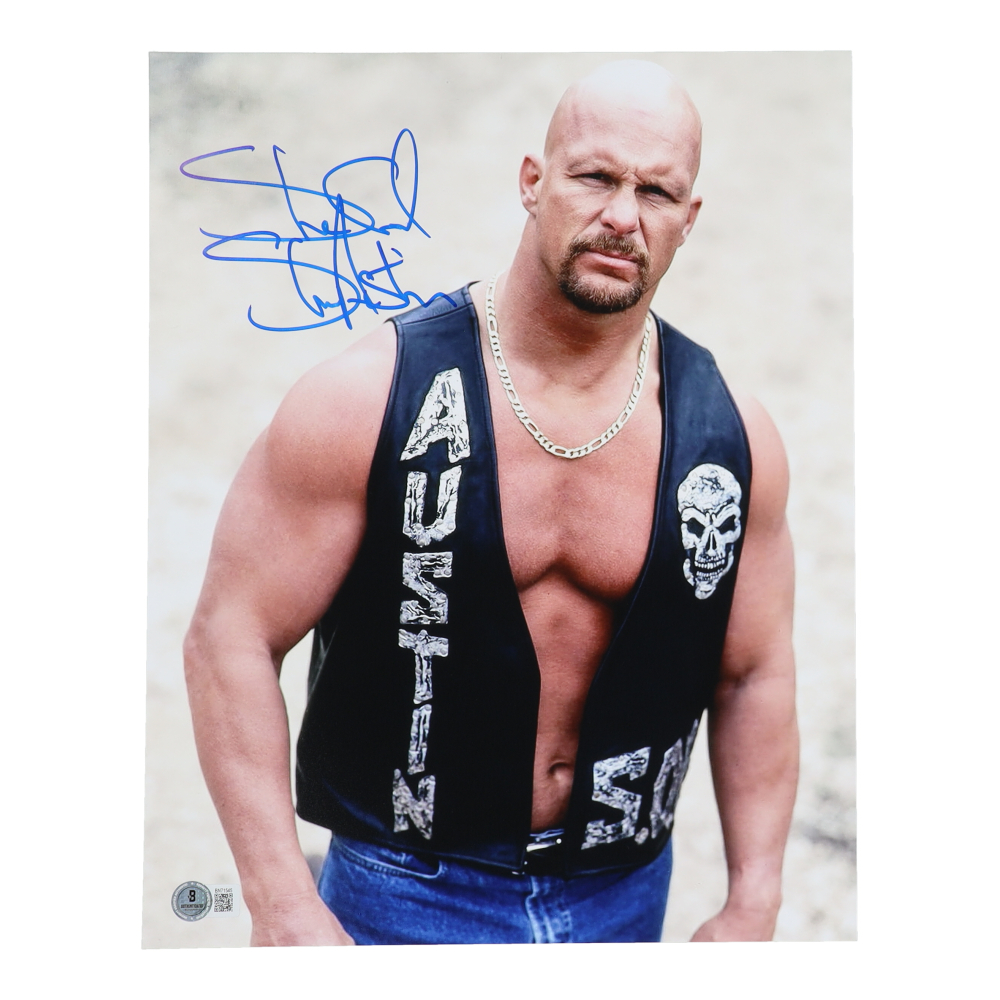 "Stone Cold" Steve Austin Signed WWE 11x14 Photo (Beckett) | Pristine ...