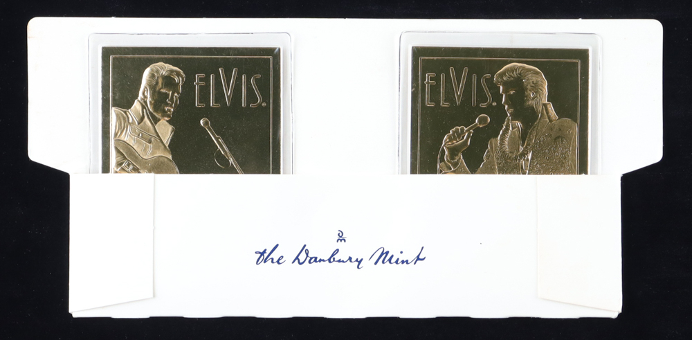 Elvis Presley Danbury Mint (2) 23Kt Gold Trading Cards | Pristine Auction