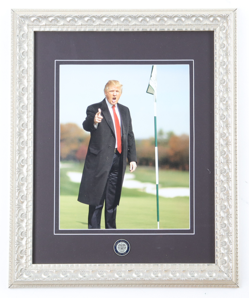 "Donald Trump at Trump National Golf Course" Custom Framed Photo with ...