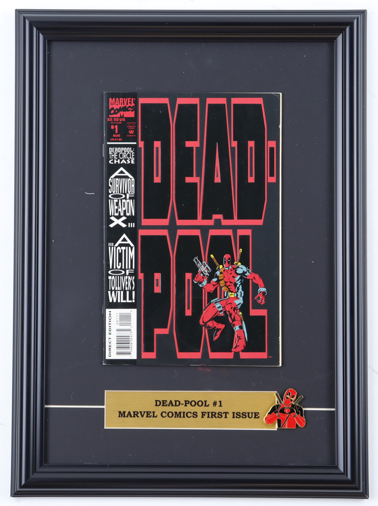 1993 "Deadpool" Issue #1 Marvel Custom Framed First Issue Comic Book ...