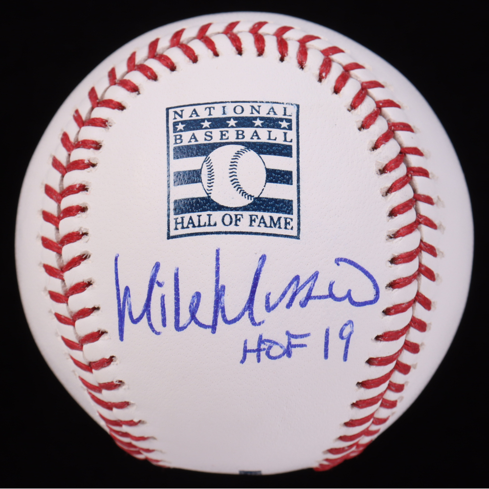 Mike Mussina Signed Hall Of Fame Logo Baseball Inscribed "HOF 19" (JSA ...